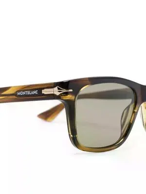 Montblanc Rectangle-frame Sunglasses - Brown