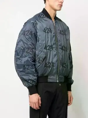 424 Logo-print Quilted Bomber Jacket