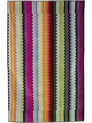Missoni Zigzag-pattern Cotton Towel - Orange