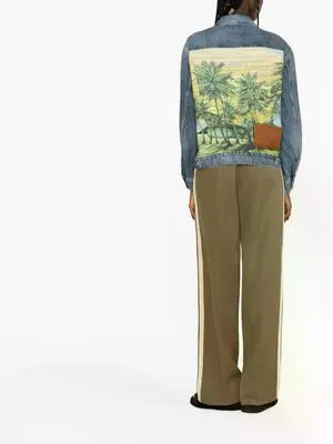 Palm Angels Sunrise-print Denim Jacket
