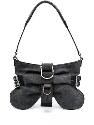 Blumarine Butterfly Leather Shoulder Bag