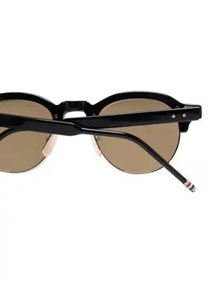Thom Browne Round-frame Sunglasses - Black
