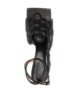 A.W.A.K.E. Mode Open-toe Leather Kitten Heel Sandals