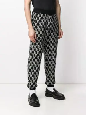 We11Done Intarsia Knit Track Trousers