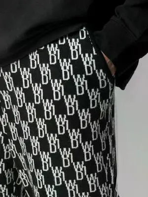 We11Done Intarsia Knit Track Trousers