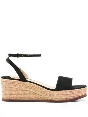 Ralph Lauren Leona 35mm Suede Espadrilles - Black
