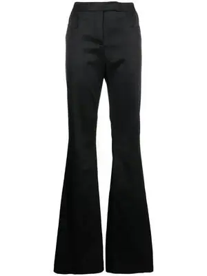 TOM FORD Flared Satin Trousers - Black