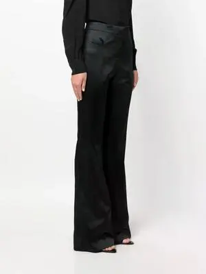 TOM FORD Flared Satin Trousers - Black