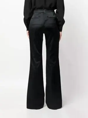 TOM FORD Flared Satin Trousers - Black