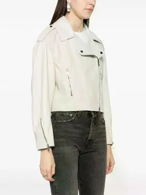 Brunello Cucinelli Notched-lapels Leather Jacket