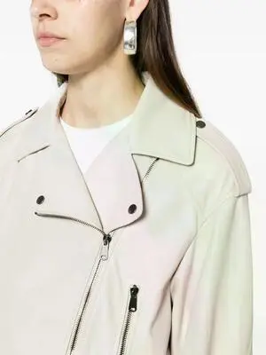 Brunello Cucinelli Notched-lapels Leather Jacket