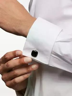 David Yurman Sterling Streamline Cushion Onyx Cufflinks