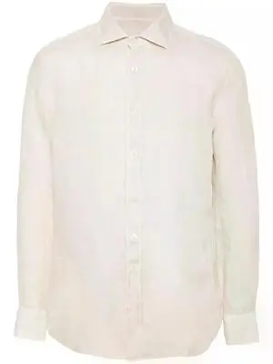 120% Lino Long-sleeves Linen Shirt - Neutrals