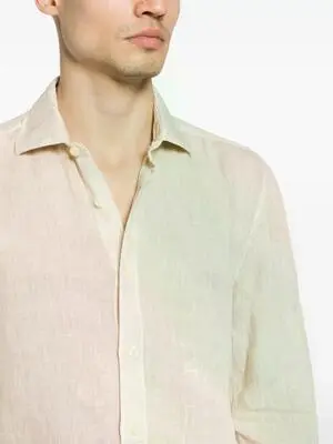 120% Lino Long-sleeves Linen Shirt - Neutrals