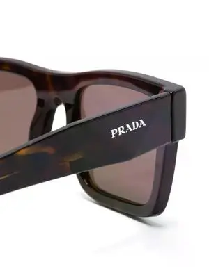 Prada Rectangle-frame Sunglasses - Brown