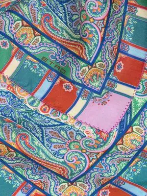 Etro Floral Silk Paisley Pocket Square