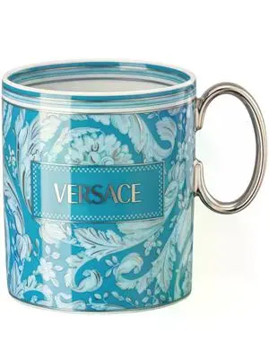 Versace Barocco Porcelain Mug - Blue