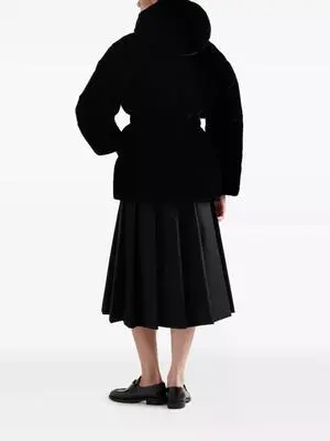 Prada Velvet Puffer Jacket - Black