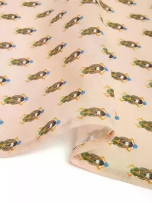 La DoubleJ Scarab-print Linen Napkins
