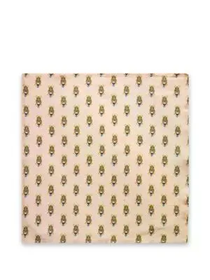 La DoubleJ Scarab-print Linen Napkins