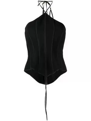 Maticevski Intuit Bustier Corset-style Top - Black