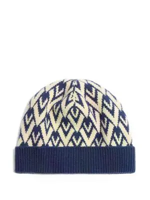Valentino Garavani Signature Wool Beanie - Blue