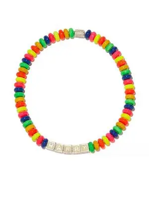 Lauren Rubinski Sterling Happy Beaded Necklace