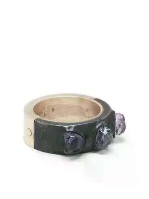 PARTS OF FOUR Sistema Two-tone Crystal Ring - Silver