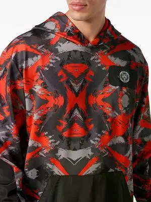 PLEIN SPORT Camouflage-print Logo-patch Hoodie