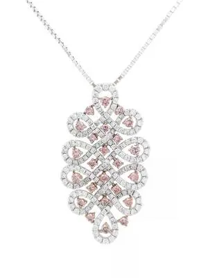HYT JEWELRY 18kt Pink Gold And Platinum Diamond Necklace - Silver