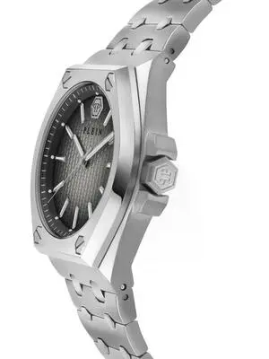 Philipp Plein Stainless Steel Watch With Engraved Logo