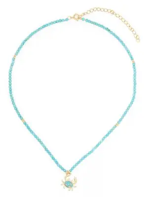 ESHVI Crab Pendant Necklace - Blue
