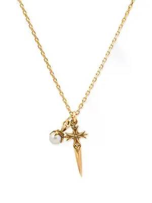 Emanuele Bicocchi Pugnale And Pearl Necklace - Gold