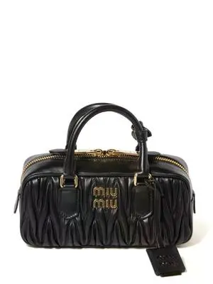 Miu Miu Arcadie Matelassé Tote Bag - Black