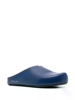 Marni Textured Leather Slippers