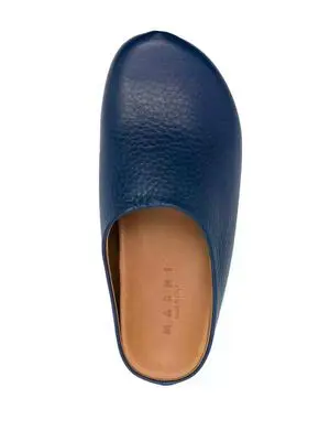 Marni Textured Leather Slippers