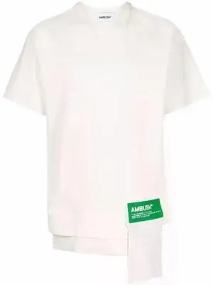 AMBUSH Waist-pocket Logo-patch T-shirt - Neutrals