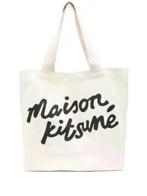 Maison Kitsuné Logo-print Tote Bag