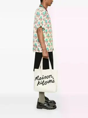 Maison Kitsuné Logo-print Tote Bag