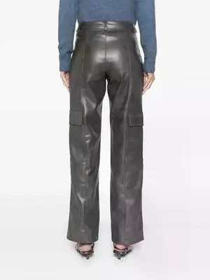 KAOS Straight-leg Faux Leather Trousers