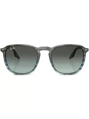 Ray-ban Round-Frame Sunglasses With Logo Lettering Blue