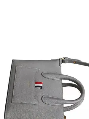 Thom Browne Leather Tote Bag - Grey