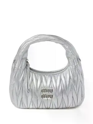 Miu Miu Wander Matelassé Tote Bag - Silver