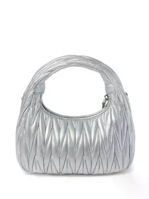 Miu Miu Wander Matelassé Tote Bag - Silver