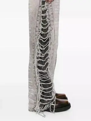 WHO DECIDES WAR Ultra Flared Scripture Jeans