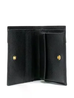 Marni Logo-print Leather Bi-fold Wallet - Black