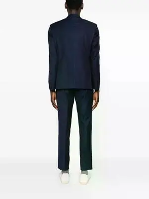 MANUEL RITZ Patterned-jacquard Suit - Blue