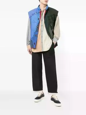 By Walid Patchwork Padded Gilet