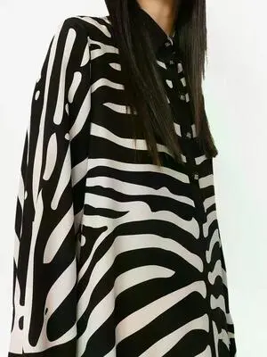 Dolce & Gabbana Zebra-print Crepe-de-chine Caftan