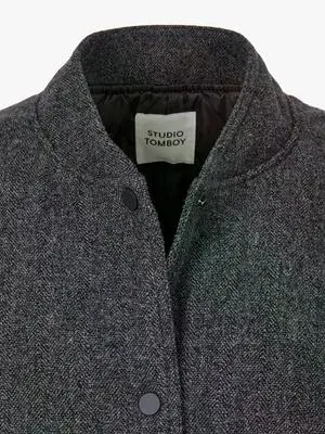 STUDIO TOMBOY Textured Wool-blend Press-stud Jacket